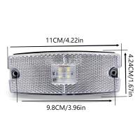 China Reflector Lens Side Marker Lamp 12V/24V/10-30V Red Amber White Clearance & Marker Light Universal Waterproof  Truck Trailer Lamp for sale
