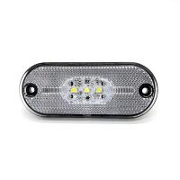 China LED Side Marker Lamp 10-30V Multi-voltage Clearance Light Red Amber White Reflector Lens Marker Light for Truck Trailer for sale