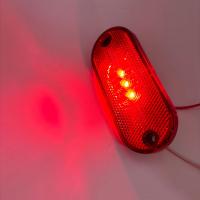 China LED Side Marker Lamp 10-30V Multi-voltage Clearance Light Red Amber White Reflector Lens Marker Light for Truck Trailer for sale