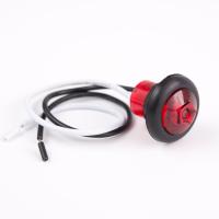 China 3/4 Inch Round Side Marker Light 12V 1 LED DOT Compliant with Terminals & Grommet  Clearance Lamp for Trucks Trailers for sale