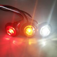 China 3/4 Inch Round Side Marker Light 12V 1 LED DOT Compliant with Terminals & Grommet  Clearance Lamp for Trucks Trailers for sale