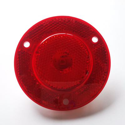China 80mm Round Side Marker and Clearance Lamp LED Light with Reflector Lens Good Quality PC Lens Marker Light for Truck Trailer for sale