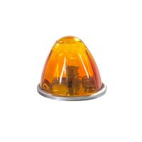 China Glass Lens Stainless Steel Housing Watermelon Shape Side Marker Lamp Red Amber Yellow White Green Blue Truck Light for sale