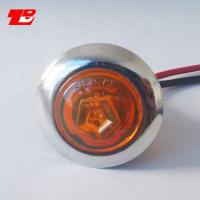 China Small LED Truck Lamp 12v 24v DOT ECE Comply LED Side Marker Light Waterproof Clearance Lamp with Stainless Steel Ring Cover for sale