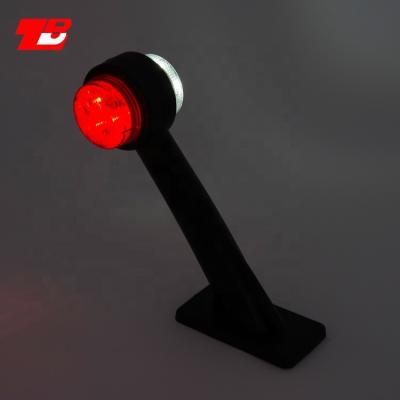 China 60 Degree Long Arm Side Light 6 LED Side Outline Stalk Marker Lamp 12-30V White Red Lamp for Trailer Truck Caravan for sale