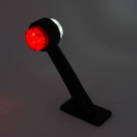 China Red and Clear Dual Side Stalk Lamp 10-30V E-Mark Certified LED Side Marker and Clearance Light for Heavy Duty Truck Trailer for sale