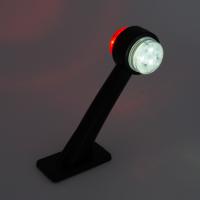 China Red and Clear Dual Side Stalk Lamp 10-30V E-Mark Certified LED Side Marker and Clearance Light for Heavy Duty Truck Trailer for sale