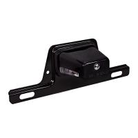 China Multi-voltage 10-30V 2LED License Plate Lamp Chromed/Black Housing License Number Plate Light for Truck Trailer Motorcycles for sale