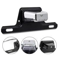 China Multi-voltage 10-30V 2LED License Plate Lamp Chromed/Black Housing License Number Plate Light for Truck Trailer Motorcycles for sale