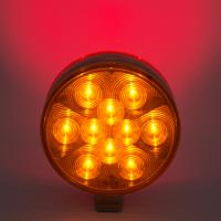 China LED Pedestal Light Amber/Amber Amber/Red Double Face 20LED Parking Turn Lights Stud Mount Fender Lights for Heavy Truck Trailer for sale