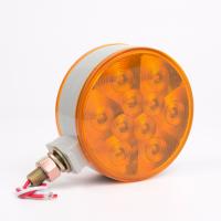 China LED Pedestal Light Amber/Amber Amber/Red Double Face 20LED Parking Turn Lights Stud Mount Fender Lights for Heavy Truck Trailer for sale