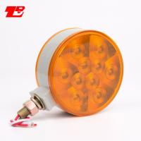 China Amber-Red Amber-Amber Red-White LED Double-Face Round Park & Turn Light 4 Inch Round LED Pedestal Light for Truck Trailer for sale