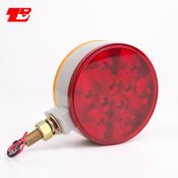 China Amber-Red Amber-Amber Red-White LED Double-Face Round Park & Turn Light 4 Inch Round LED Pedestal Light for Truck Trailer for sale