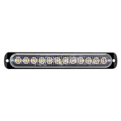 China LED Vehicle Lamp 12 LED Grille Strobe Warning Lamp 12-36V Single/Dual Color Flashing Light High Brightness Warning Lamp for sale