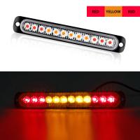China LED Vehicle Lamp 12 LED Grille Strobe Warning Lamp 12-36V Single/Dual Color Flashing Light High Brightness Warning Lamp for sale