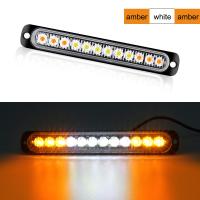 China LED Vehicle Lamp 12 LED Grille Strobe Warning Lamp 12-36V Single/Dual Color Flashing Light High Brightness Warning Lamp for sale