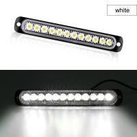 China LED Vehicle Lamp 12 LED Grille Strobe Warning Lamp 12-36V Single/Dual Color Flashing Light High Brightness Warning Lamp for sale