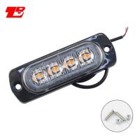 China ZB Car Accessories High Quality 4 LED Strobe Light 10-30V Multiple Modes Flash Side Lights for Truck Trailer Van RV SUV for sale