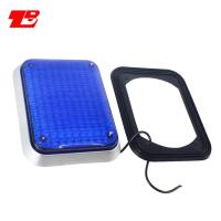 China LED Strobe Warning Light Red Blue Amber White Ambulance Front Rear Lamp Rectangle Side Marker Strobe Lamp for Ambulance for sale