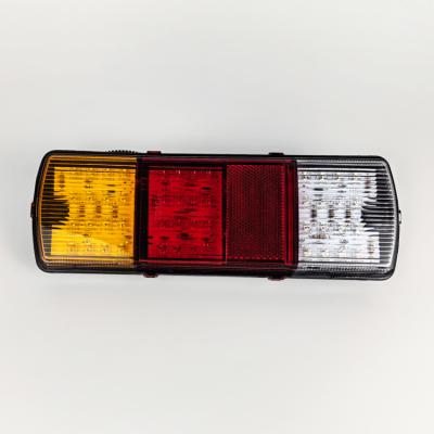 China 10.5Inch Truck Rear Lamp Red Amber White Stop Turn Signal Reverse Combination Tail Light with Reflector Waterproof Trailer Light for sale