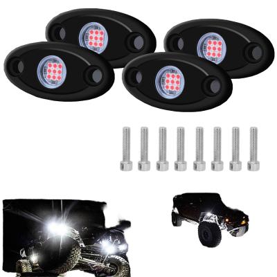China High Quality 12V 9-LED RGB Pure White Rock Lights Mini Chassis Light for Truck 4X4 Off-Road Jeep Car Boats Yachts for sale
