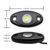 China High Quality 12V 9-LED RGB Pure White Rock Lights Mini Chassis Light for Truck 4X4 Off-Road Jeep Car Boats Yachts for sale