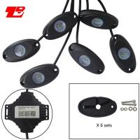 China LED Rock Lights 12V 24V 10-30V Red Amber White Green Blue High Brightness Vehicle Chassis Lights for sale
