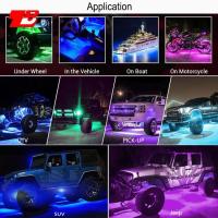 China LED Rock Lights 12V 24V 10-30V Red Amber White Green Blue High Brightness Vehicle Chassis Lights for sale