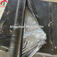 China Silver On Black Agricultural Mulch Film Biodegradable Plastic Ground Cover To Kill Weeds for sale