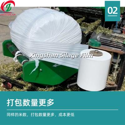 China White Agricultural Stretch Film LLDPE Silage Bale Wrap Film for sale