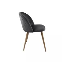 China Minimalist Fabric Grey Dining Chairs 47*48*78*45cm Light Grey Velvet Dining Chairs for sale