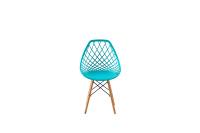 China Elegant Eames Dining Chair Bar Furniture Casual Fashion Hollow Plastic Backrest for sale