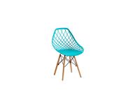 China Elegant Eames Dining Chair Bar Furniture Casual Fashion Hollow Plastic Backrest for sale