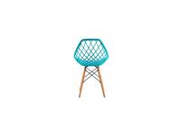 China Elegant Eames Dining Chair Bar Furniture Casual Fashion Hollow Plastic Backrest for sale