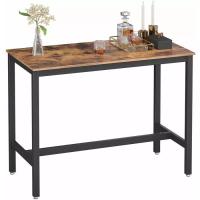 China Counter Height Dining Table And Chairs Rustic Brown Kitchen Anti Collision for sale