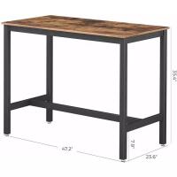 China Counter Height Dining Table And Chairs Rustic Brown Kitchen Anti Collision for sale
