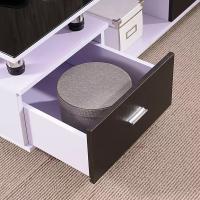 China OEM TV Cabinet Glass Wooden Coffee Table Square Shaped Easy Storage for sale