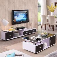 China OEM TV Cabinet Glass Wooden Coffee Table Square Shaped Easy Storage for sale