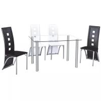 China Customized Dining Room Furnitures 1200*700*750mm Glass Dining Table 6 Seater for sale
