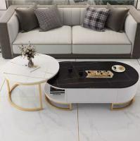 China Adjustable TV Stand Coffee Table Set 70*70*43cm Living Room Center Table With Storage for sale