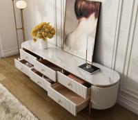 China Simple Marble Top TV Cabinet 1200*700*400mm Solid Wood TV Stand for sale