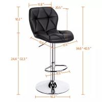 China Black Leather Velvet Bar Stool Chair Outdoor Commercial Furniture for sale