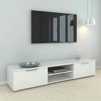 China Glossy White TV Table Cabinet ‎Rectangular Engineered Wood Console Table TV Cabinet for sale