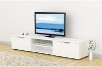 China Glossy White TV Table Cabinet ‎Rectangular Engineered Wood Console Table TV Cabinet for sale