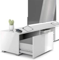 China Glossy White TV Table Cabinet ‎Rectangular Engineered Wood Console Table TV Cabinet for sale