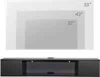China 3 Storages Modern TV Stand Cabinet ‎Matte Black Wooden TV Console Stand ‎8.2kg for sale