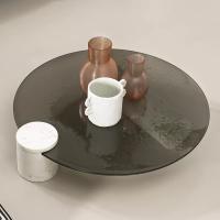 China 8mm Tempered Glass Coffee Side Tables Stainless Steel Living Room Art Furniture for sale