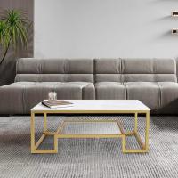 China Luxury Modern Marble Coffee Table Minimalist Metal Painting OEM Customization​ for sale