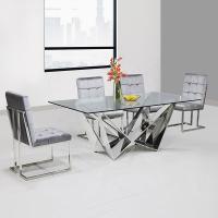 China geometric modeling Restaurant Dining Room Furnitures MDF Dining Table And Chairs for sale