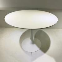 China Fashionable Wooden Round Dining Table 90 * 90cm With Metal Base Non Rusting for sale